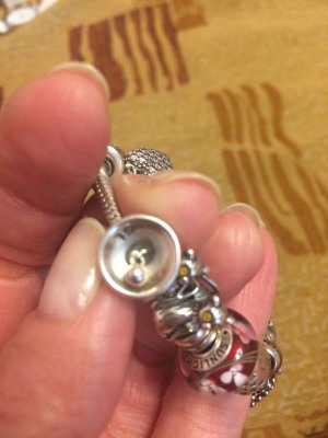 Серебряная подвеска - шарм с фианитами SUNLIGHT: белое серебро 925 ...