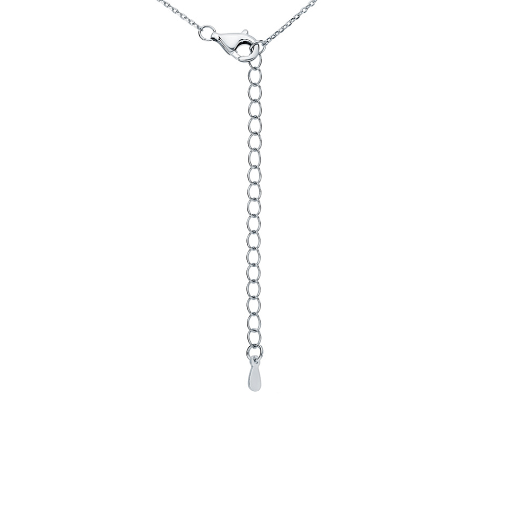Серебряное шейное украшение с фианитами SUNLIGHT S55588-H9W-01: белое ...