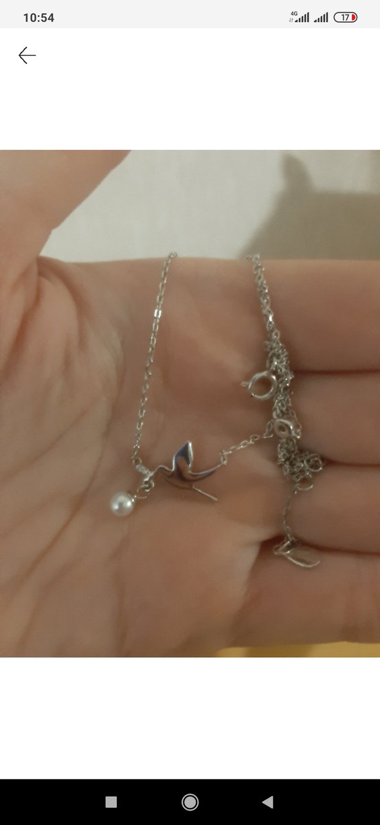 Серебряное шейное украшение с фианитами и жемчугом SUNLIGHT: белое ...