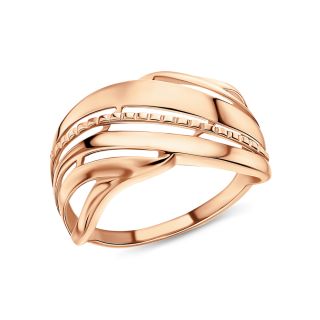 Золотое кольцо МОСКОВСКИЙ ЦЕПЕВЯЗАЛЬНЫЙ ЗАВОД 70109000*: розовое золото ...