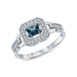 Золотое кольцо с бриллиантами природными и топазами природными АКАДЕМИЯ ...