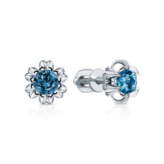 Золотые серьги с топазами природными МОСКОВСКИЙ ЦЕПЕВЯЗАЛЬНЫЙ ЗАВОД 5 ...