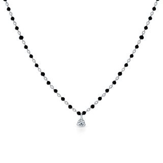 Серебряное шейное украшение с эмалью и фианитами BASTET S56765-H9W-01 ...